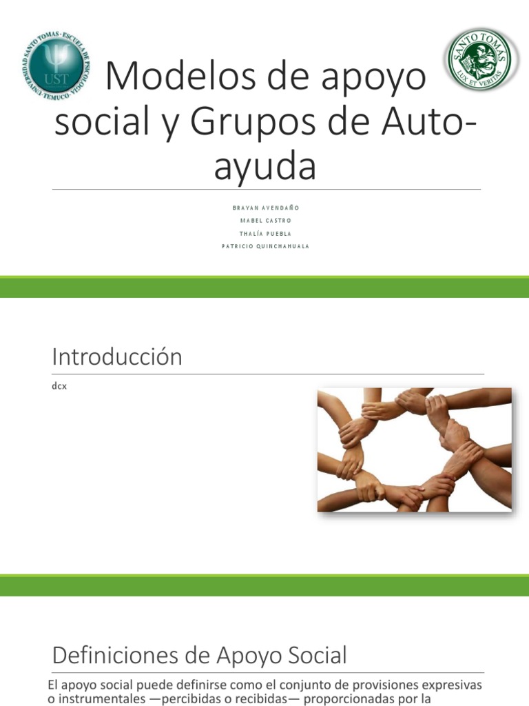Modelos de Apoyo Social y Grupos de Auto-Ayuda | PDF | Desarrollo ...