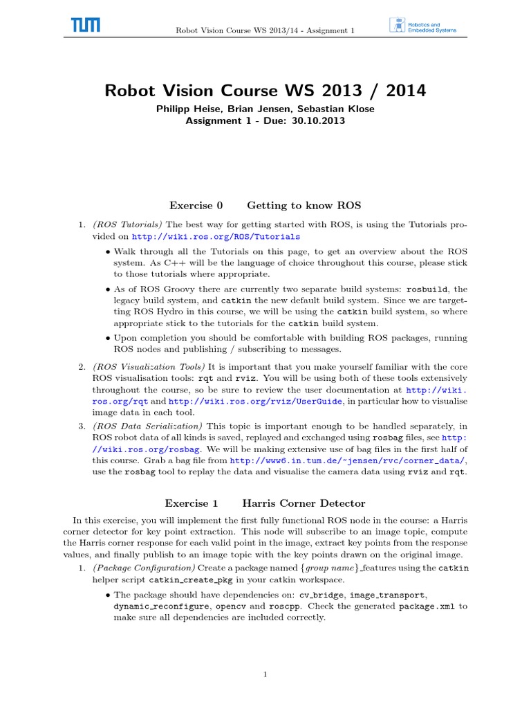Robot Vision Course Assignment 1 - Harris Corner Detector Implementation | PDF | Parameter ...