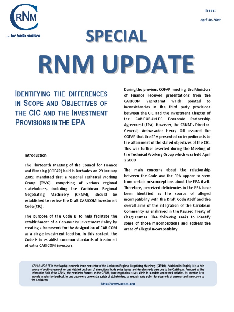 Special RNM Update (Identifying The Differences in Scope & Objectives ...