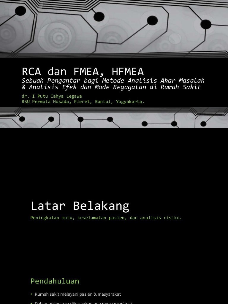 Rca Dan Hfmea Bagi Rumah Sakit | PDF
