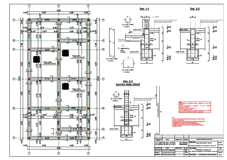 Plan Fundatie Si Detaliu A2 PDF | PDF