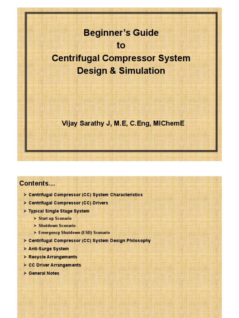 Beginner's Guide To Centrifugal Compressor Design and Simulation | PDF ...