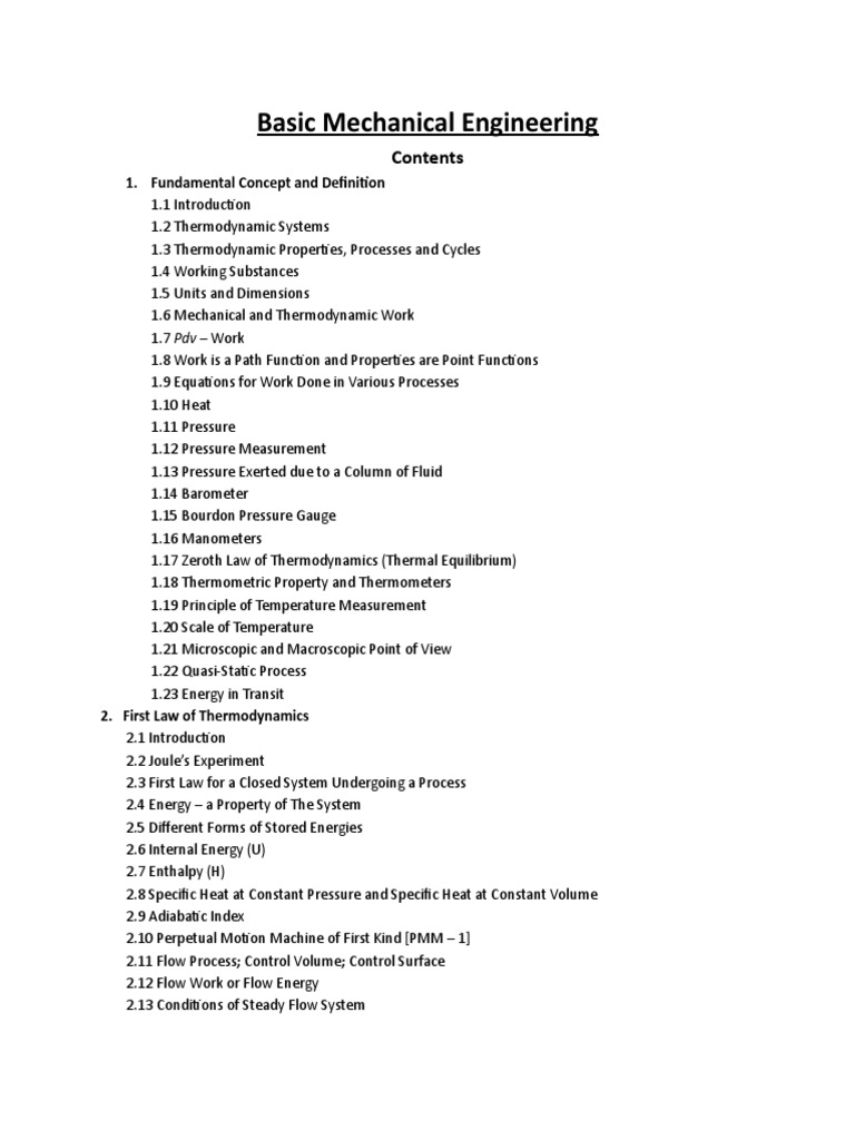 Basic Mechanical Engineering | Download Free PDF | Gas Compressor | Thermodynamics