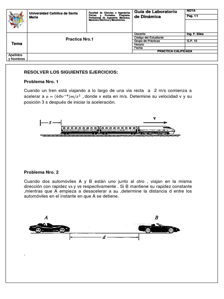 Practica Nro. 1 | PDF | Aceleración | Velocidad