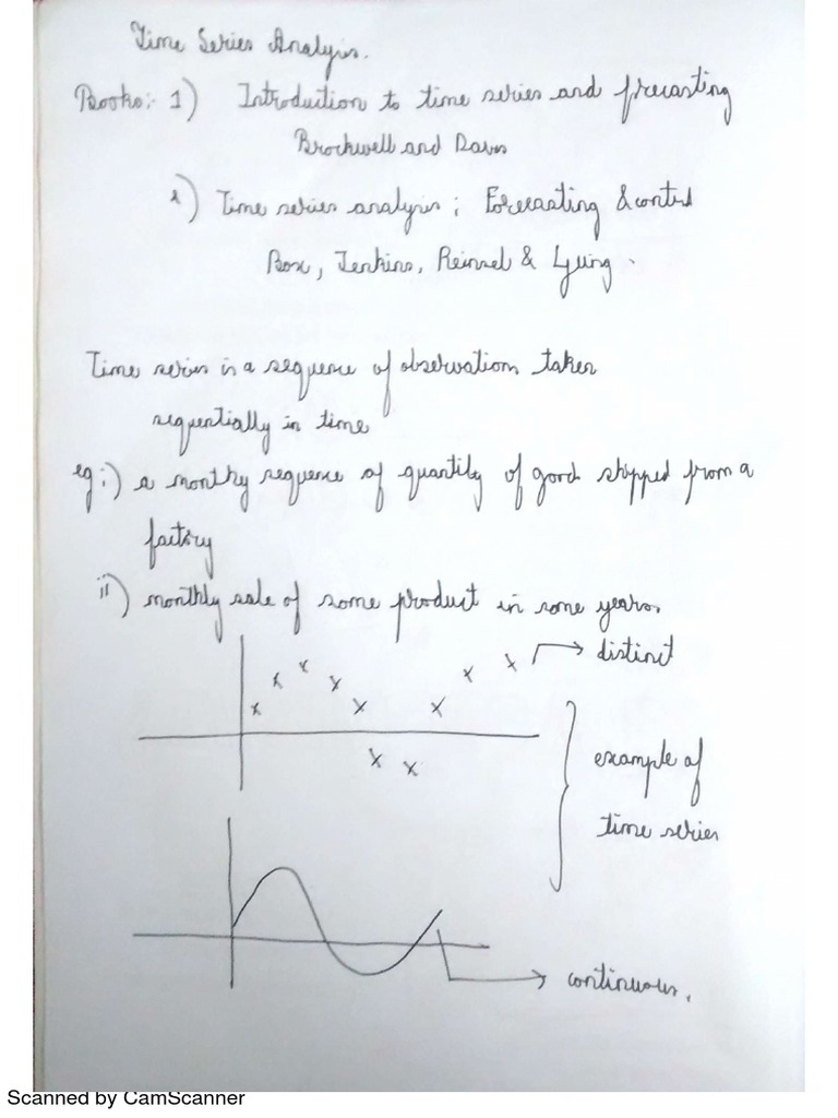 Time Series Notes | PDF