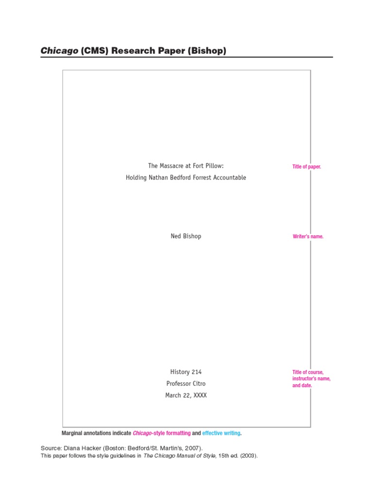 Chicago Manual of Style - Sample Paper | PDF