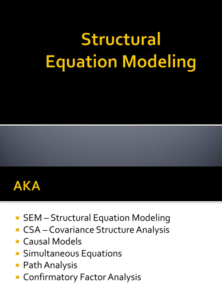 Structured Equation Modeling | PDF | Structural Equation Modeling | Statistical Models