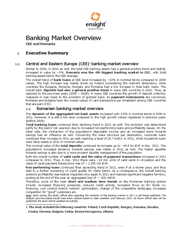 ENSIGHT Banking Market Overview | PDF | Debits And Credits | Banks