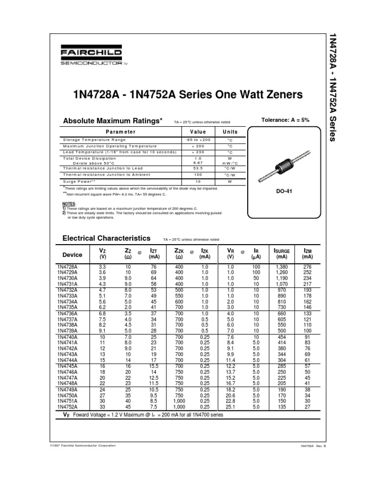 1N4728 4752 PDF | PDF | Reliability Engineering | Computer Engineering