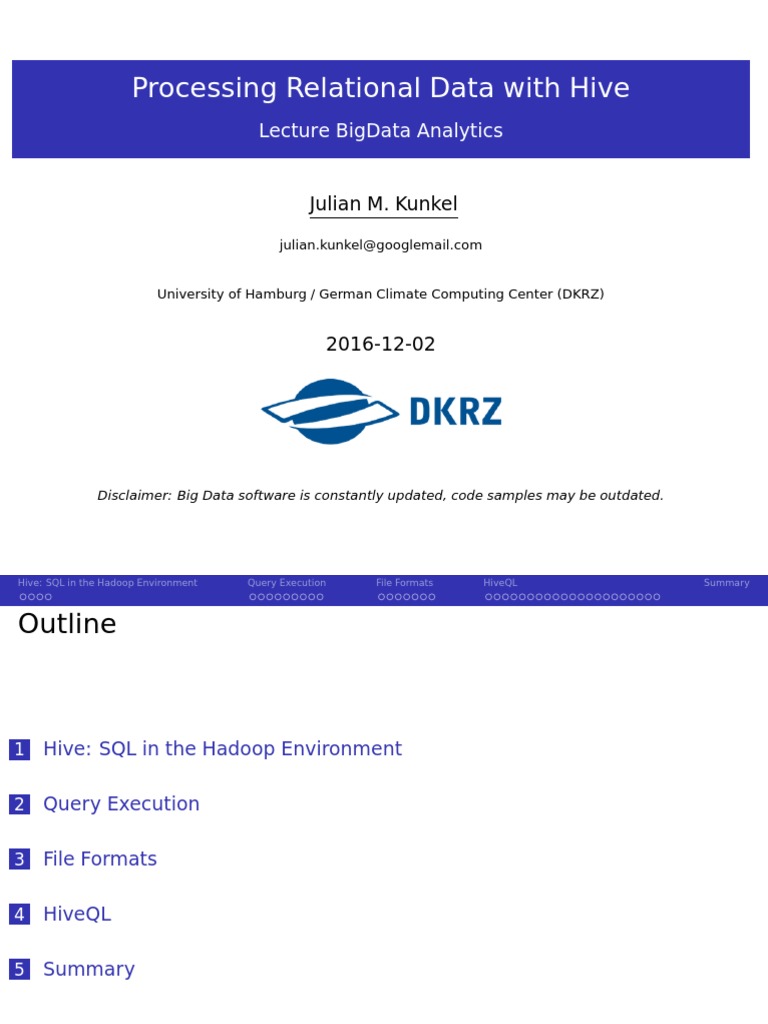 Hive | PDF | Apache Hadoop | Computer Engineering