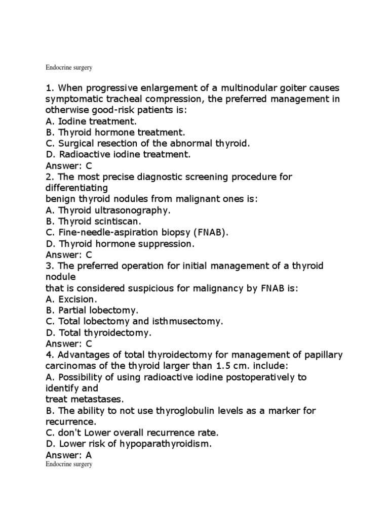 MCQ | PDF | Thyroid | Hyperthyroidism