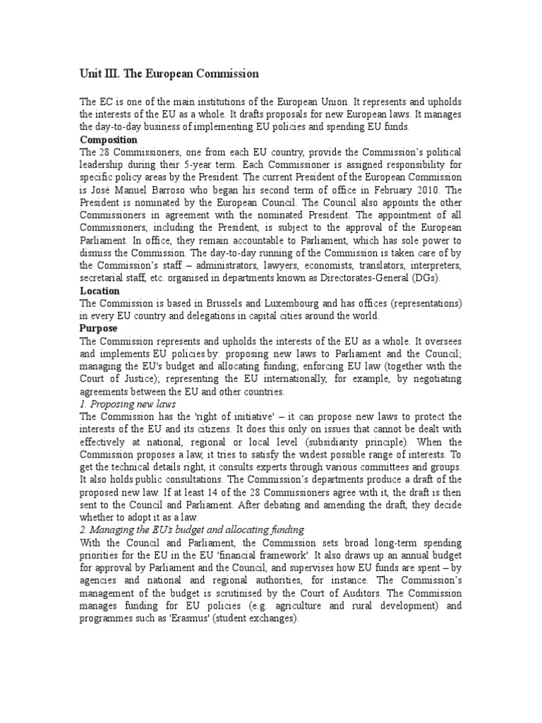 The European Union II | PDF | European Court Of Justice | European ...