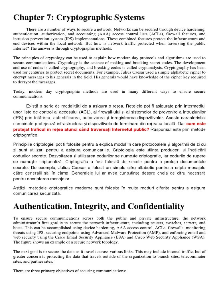 Chapter 7 Cryptographic Systems | PDF