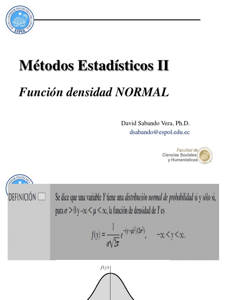 Función Densidad Normal | PDF | Distribución normal | Distribución de ...