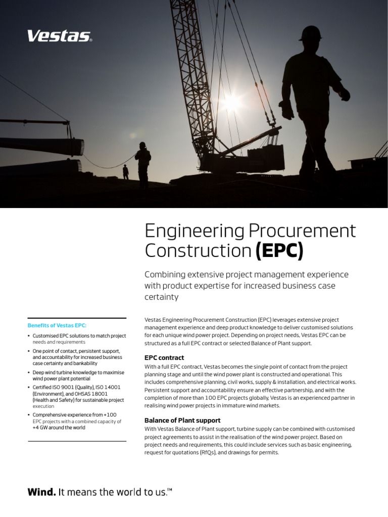 Engineering Procurement Construction EPC | Wind Power | Engineering