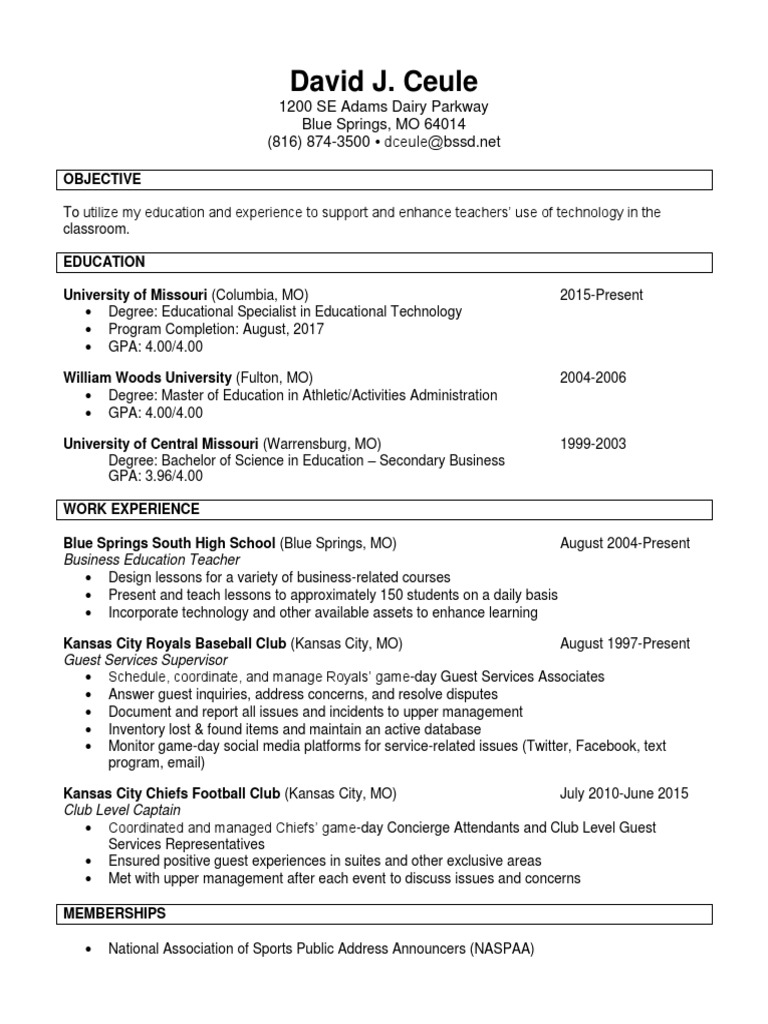 David Ceule - Portfolio Resume 2017 | PDF