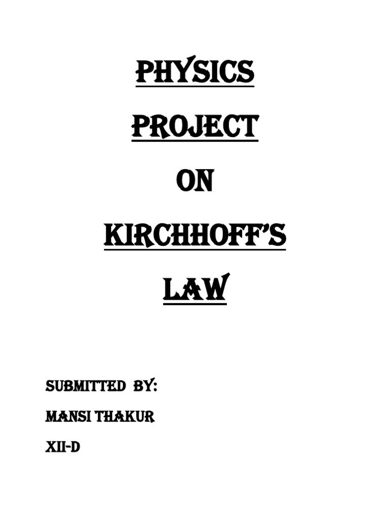 Physics Class 12 Project | PDF | Resistor | Series And Parallel Circuits