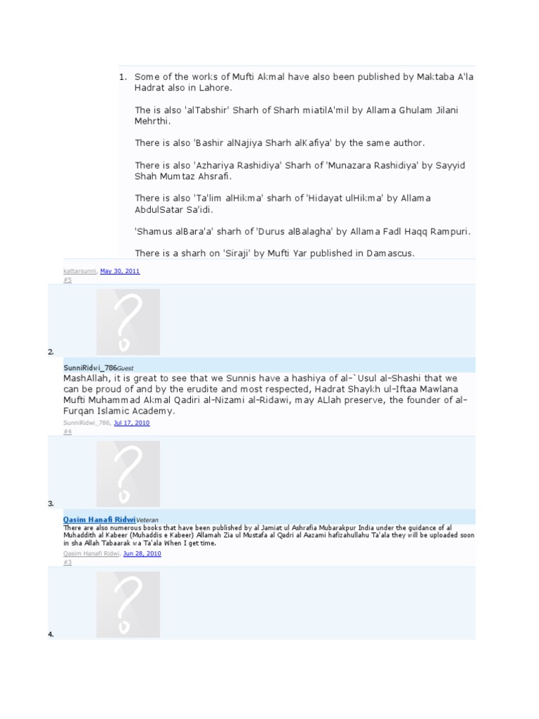 Some of The Works of Mufti Akmal Have Also Been Published by Maktaba A ...