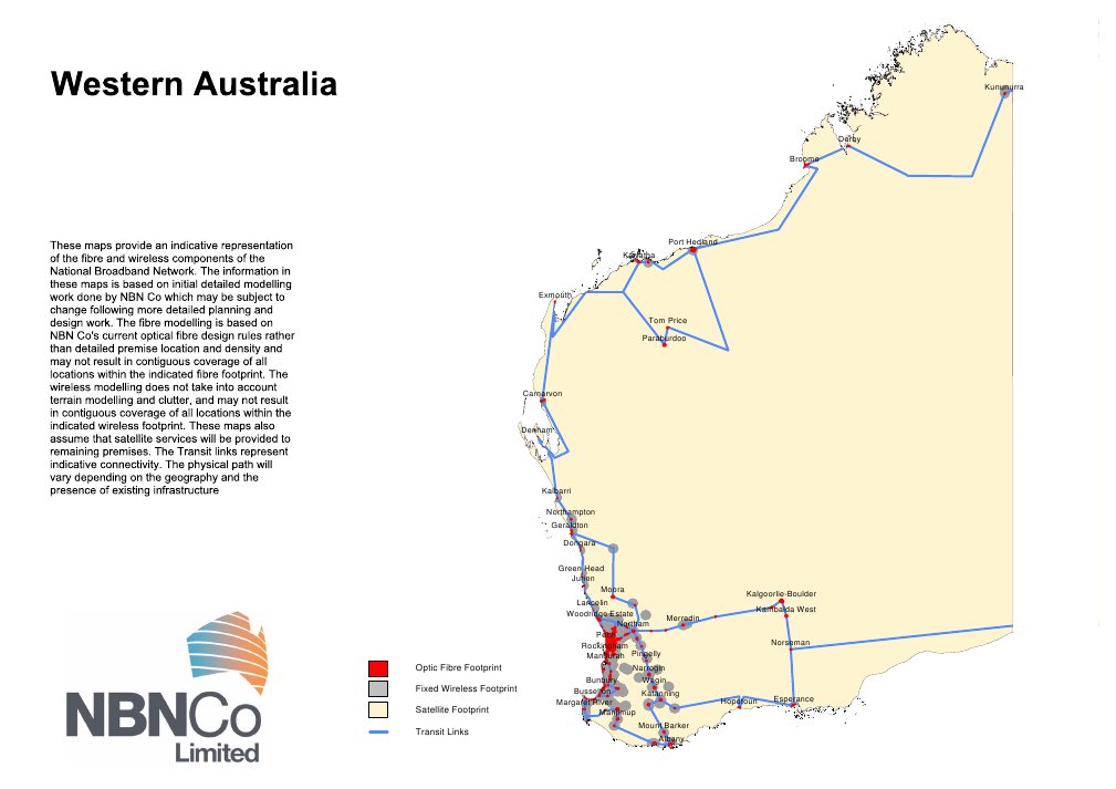 National Broadband Network - Western Australia Coverage Map | PDF