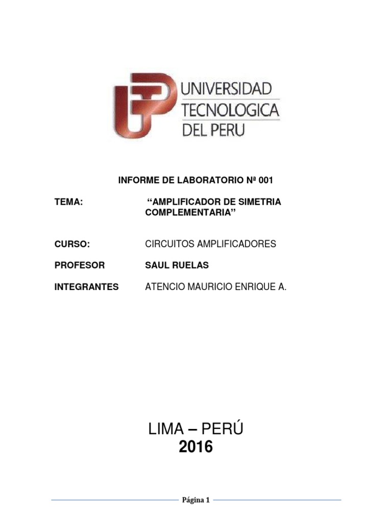 Inf Lab Circuitos A | Descargar gratis PDF | Transistor | Amplificador