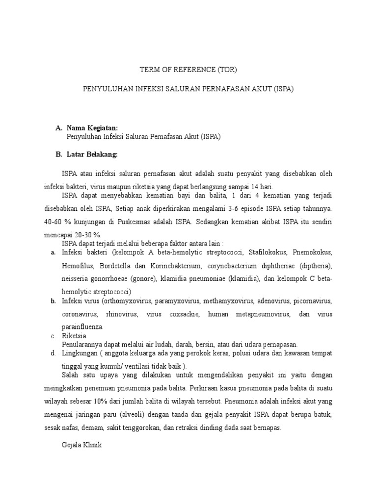 TOR Ispa | PDF | Pengembangan Diri | Sains & Matematika