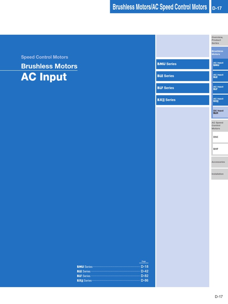 BMU Series-Brushless Motors-AC Input | PDF | Power Supply ...