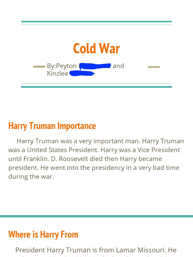 Cold War Project | PDF
