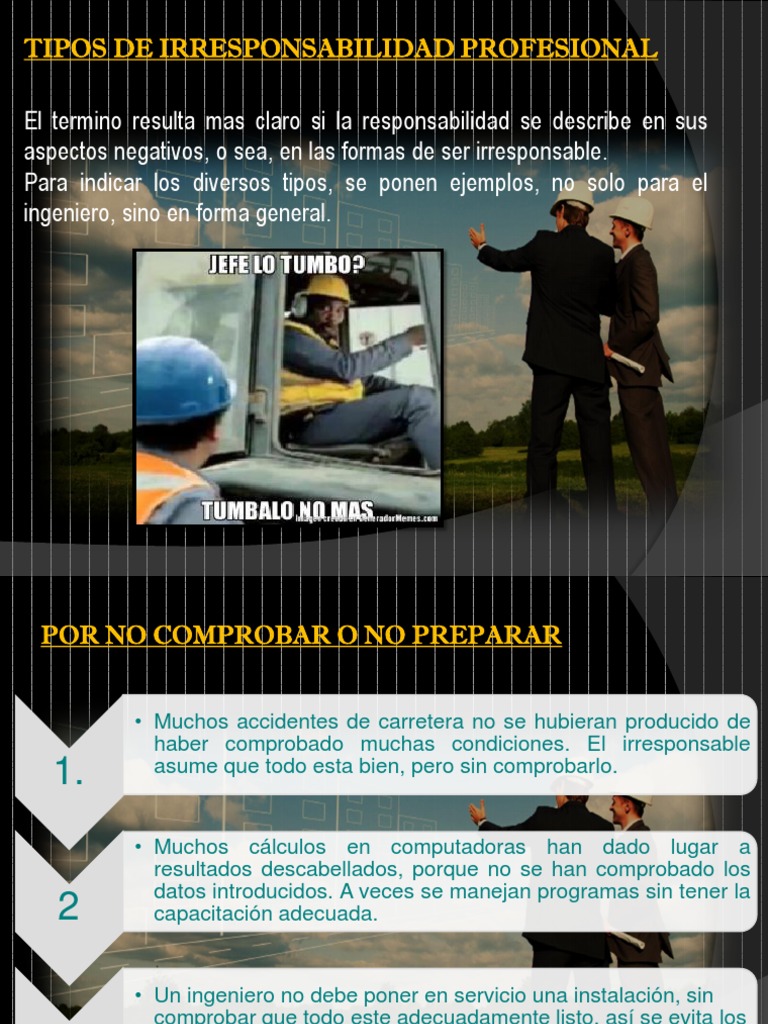 Tipos de Irresponsabilidad | PDF