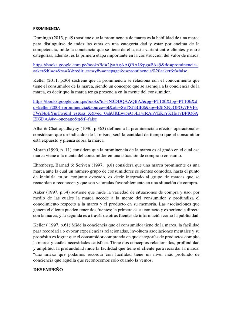 Definición de Prominencia de Marca | PDF | Marca | Producto (Negocio)
