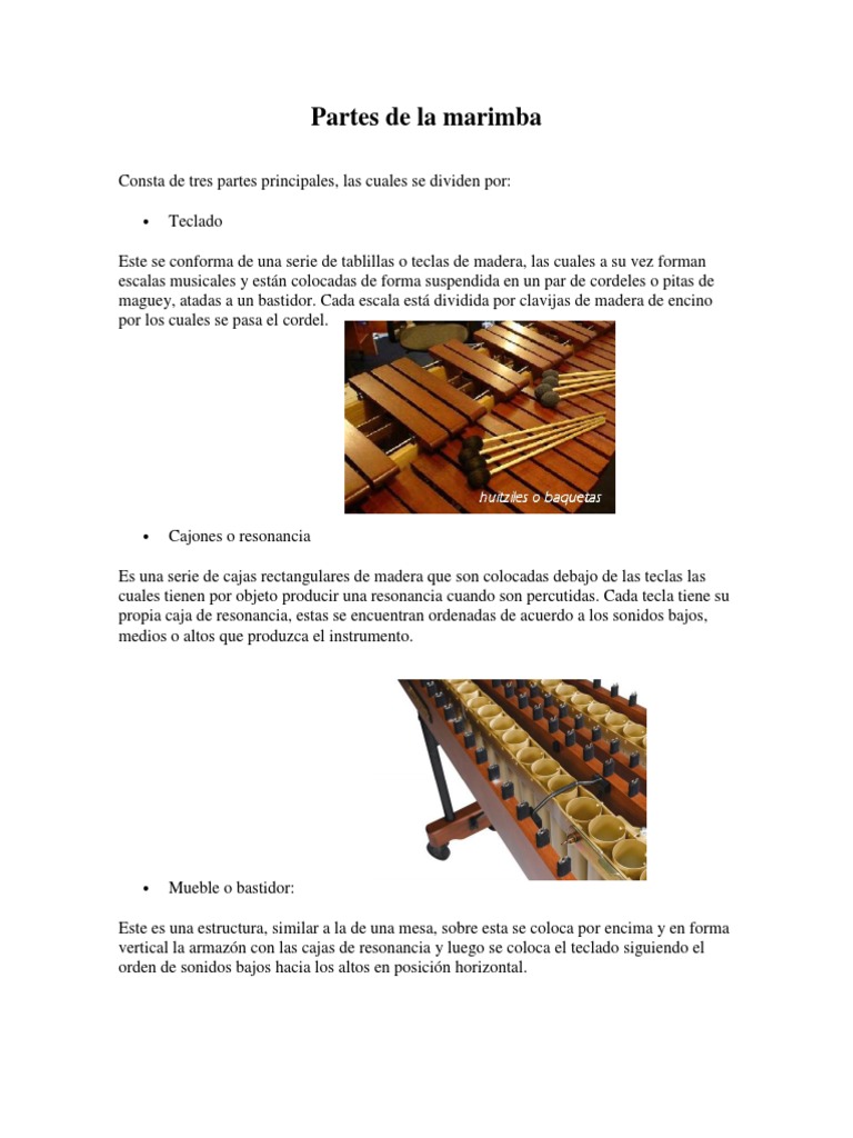 Partes de La Marimba | PDF