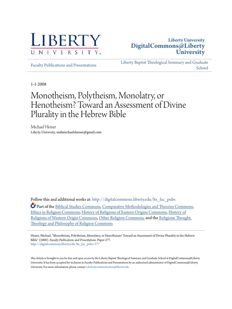 Monotheism, Polytheism | PDF | Monotheism | Polytheism