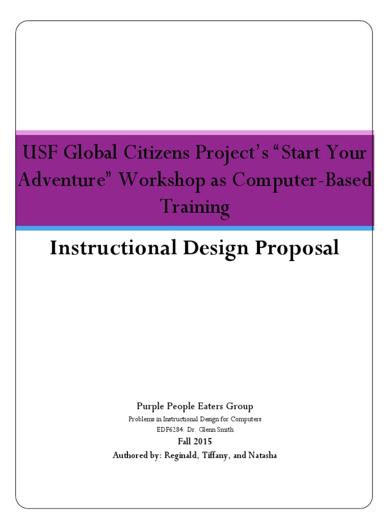 Instructional Design Proposal | PDF | Educational Technology ...