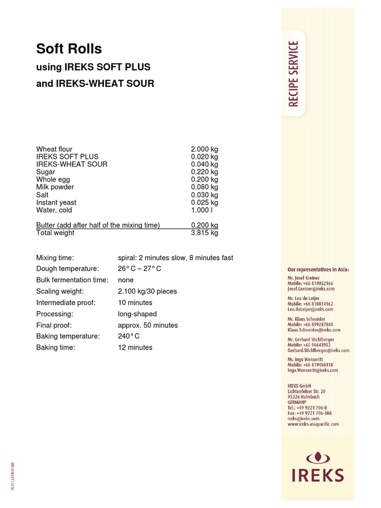 Ireks Soft Plus | PDF | Baker's Yeast | Breads