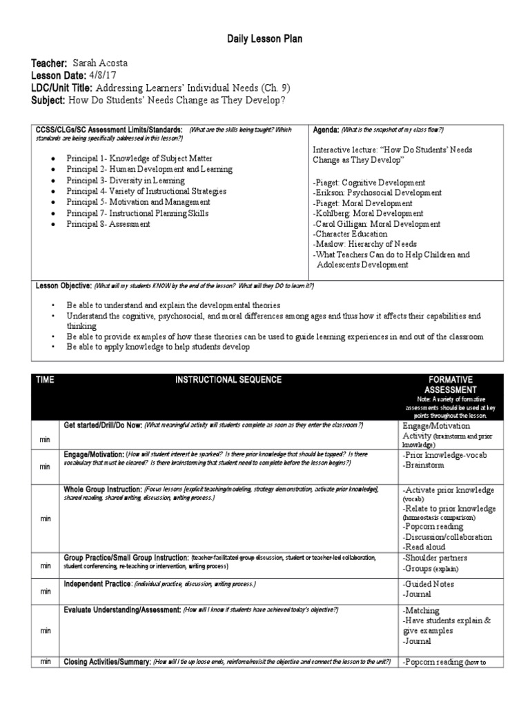 Edu 201 Chaper 9 Presentation Lesson Plan | PDF | Lesson Plan ...