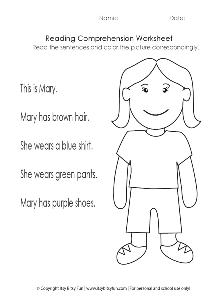 Kindergarten Reading Comprehension Worksheets | PDF | Language Arts ...