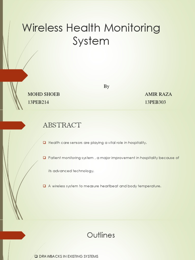 Wireless Health Monitoring System Using Bluetooth | PDF | Monitoring (Medicine) | Medicine