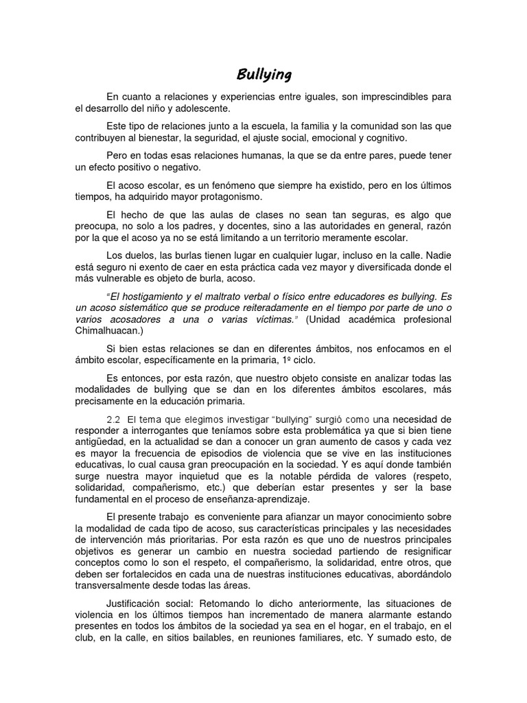 Investigacion bullying