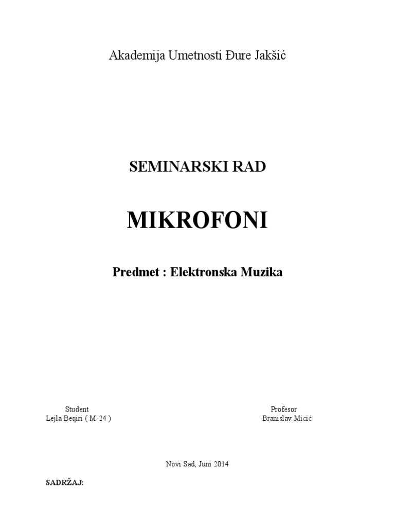 Elektronska Muzika PDF | PDF