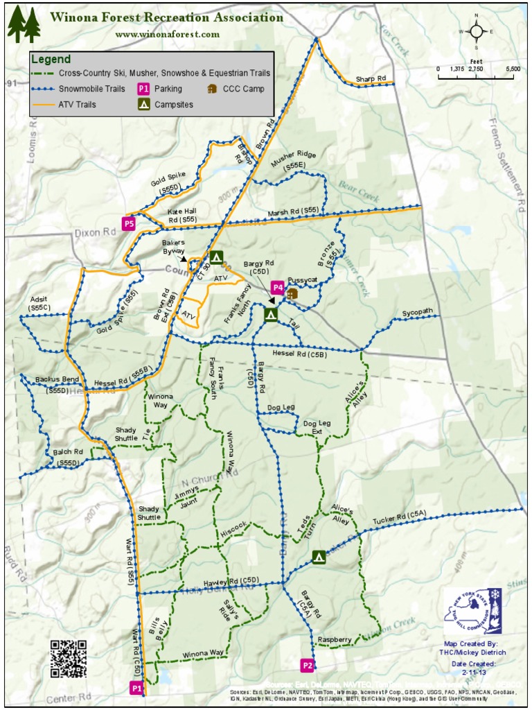 Winona Forest Trail Map Guide | PDF | Outdoor Recreation | Snow