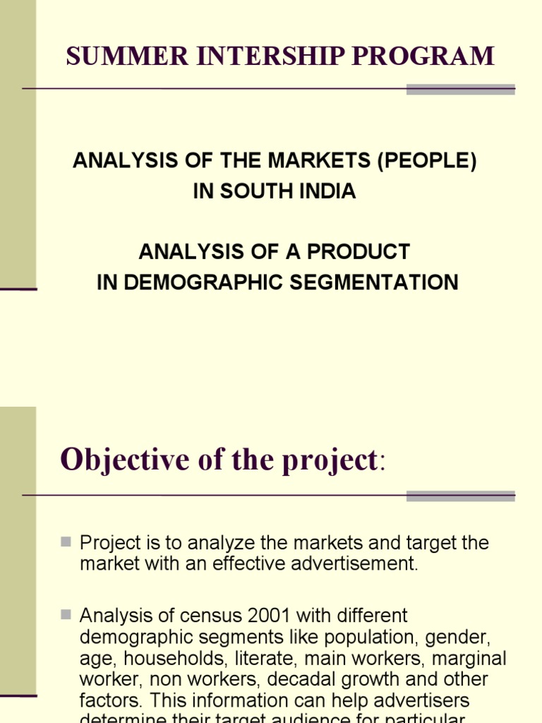 Summer Intership Program | PDF | Media Manipulation | Market Segmentation
