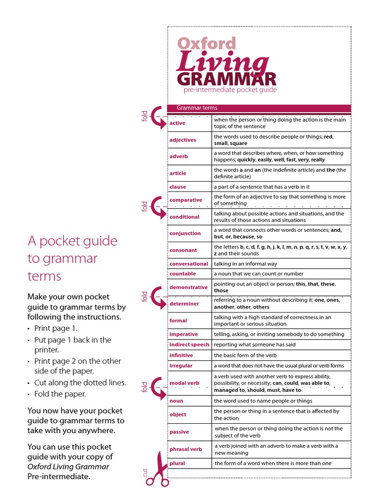Pocket Grammar Guide | PDF | Verb | Noun