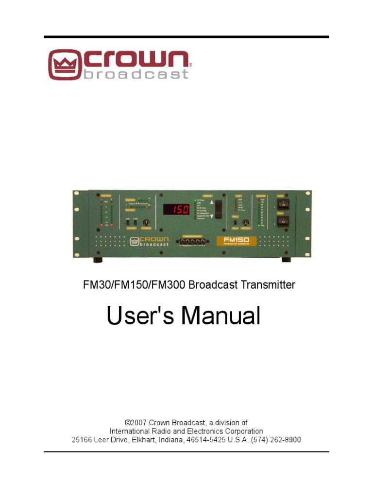 LPFM - Man30 150 300 | PDF | Amplifier | Transmitter