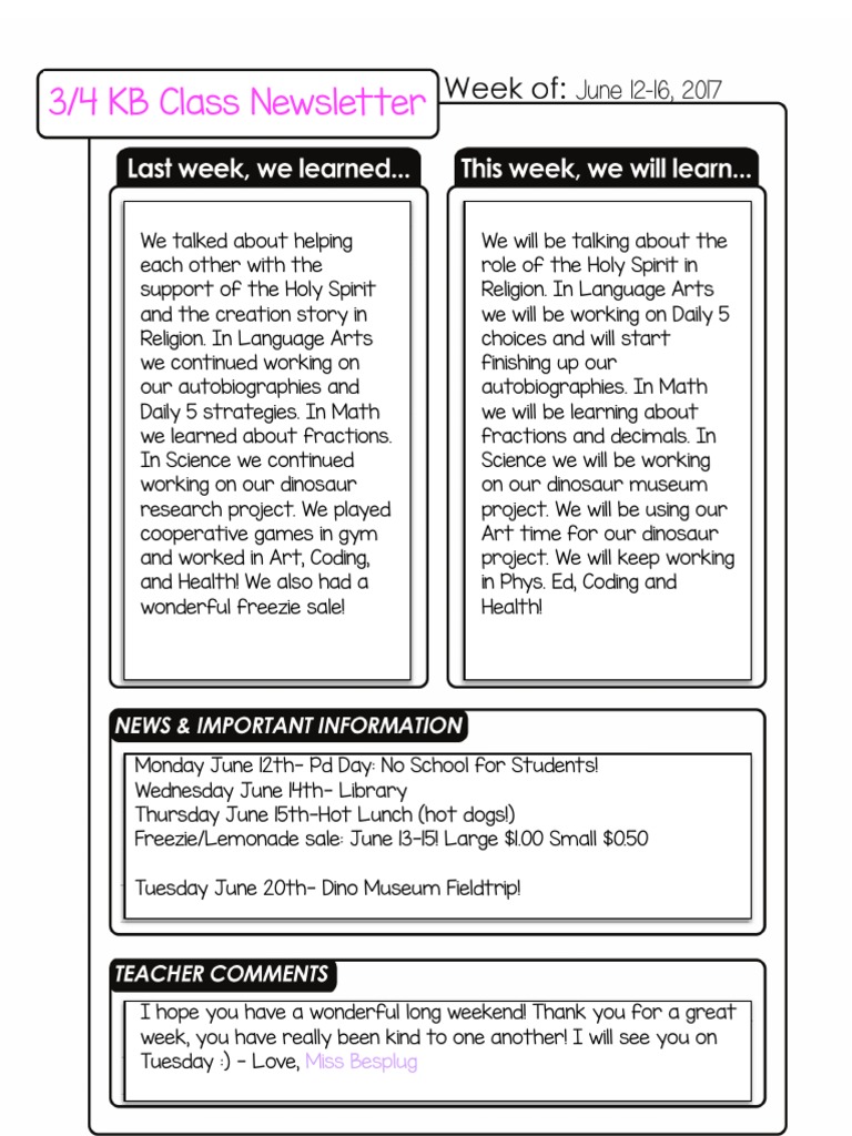 Weekly Newsletter | PDF