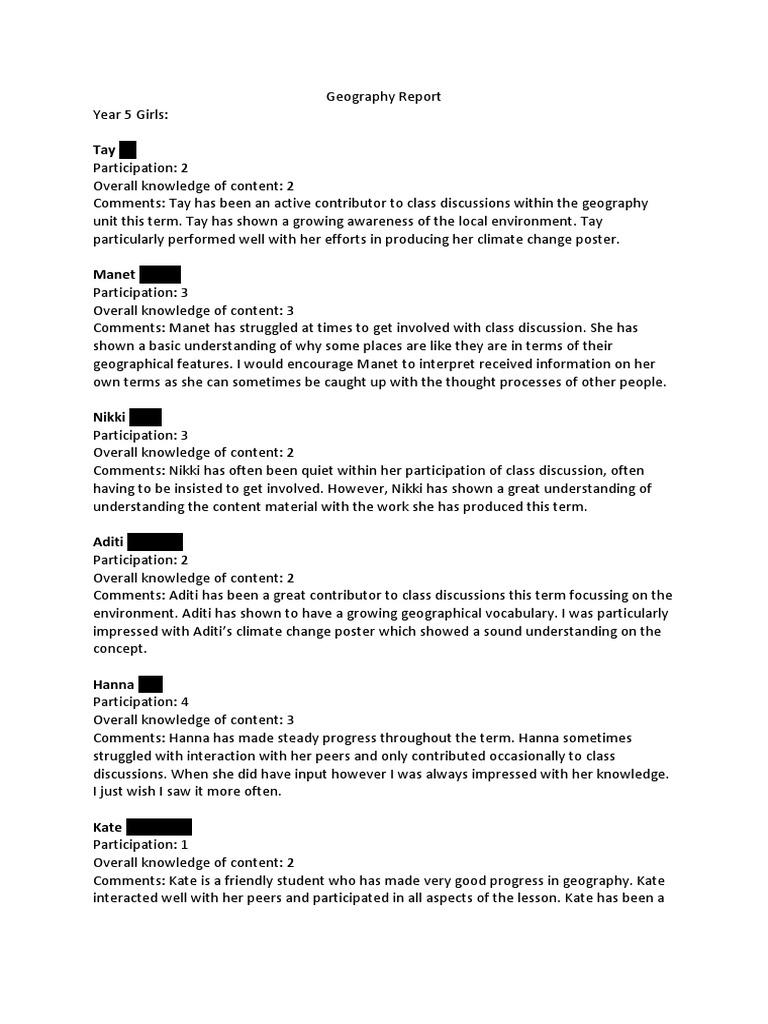 Geography Report | PDF | Geography | Understanding