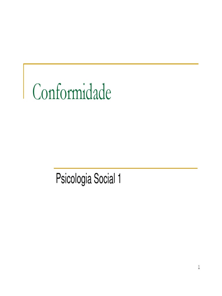 Sobre Conformismo | PDF | Conformidade | Sociologia