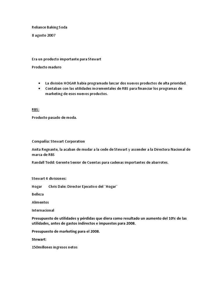 Reliance Baking Soda | PDF