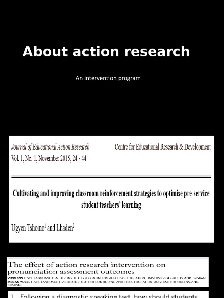 About Action Research: An Intervention Program | PDF | Action Research ...