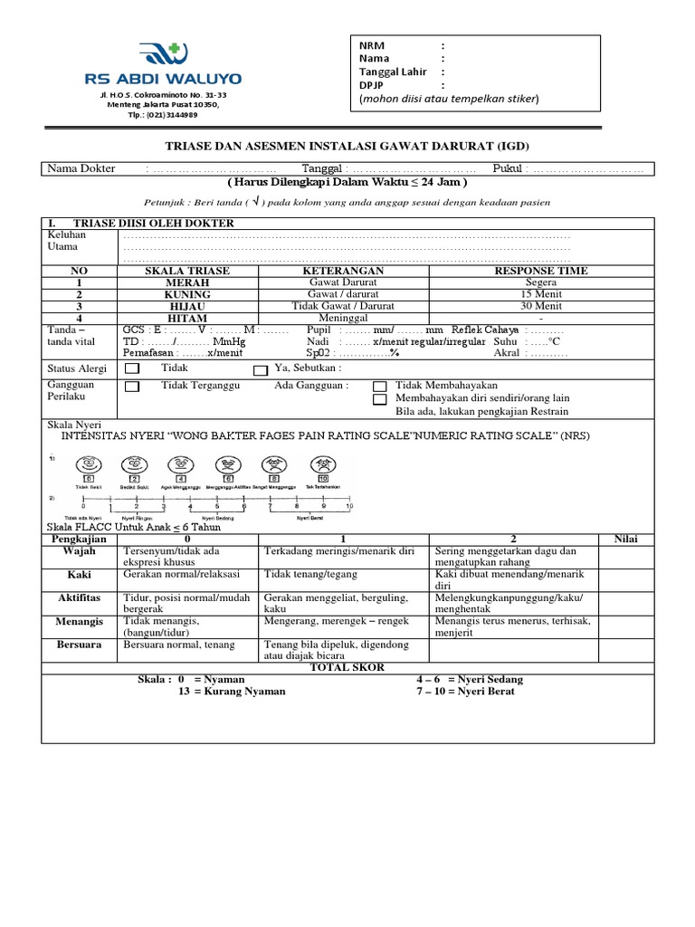 Triase Dan Asesmen Instalasi Gawat Darurat (Igd) | PDF