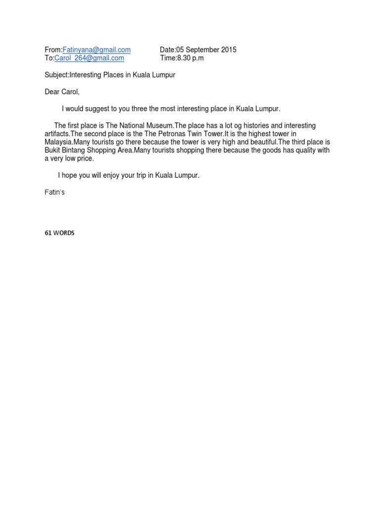 Sample Fo Email Questions in UPSR | PDF