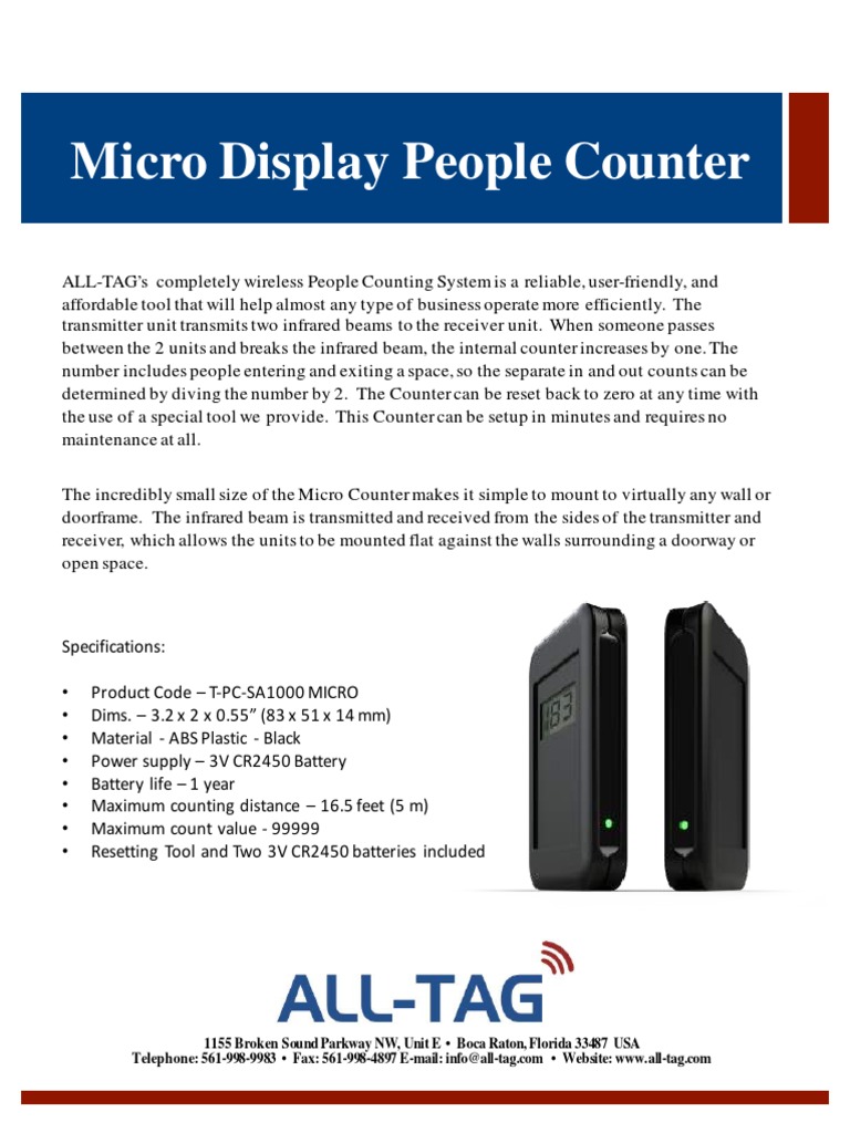 Micro Display People Counter | PDF | Equipment | Electricity